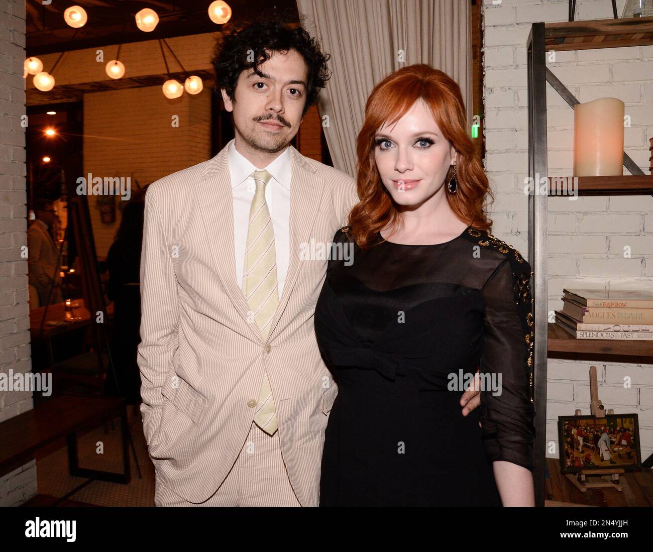 Actress Christina Hendricks, right, and her husband, actor Geoffrey ...