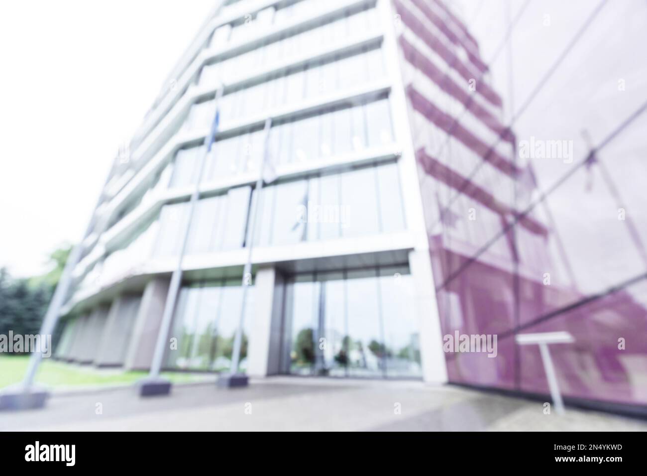 blurry image of the facade of a high-rise modern building Stock Photo ...