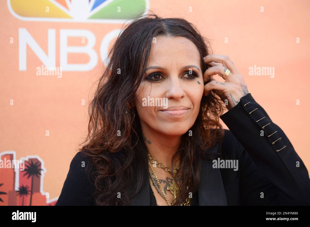Linda Perry arrives at the iHeartRadio Music Awards at the Shrine ...