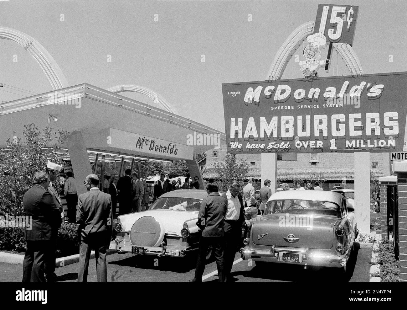 The McDonald's Museum, complete with automobiles from the 1950s in the ...