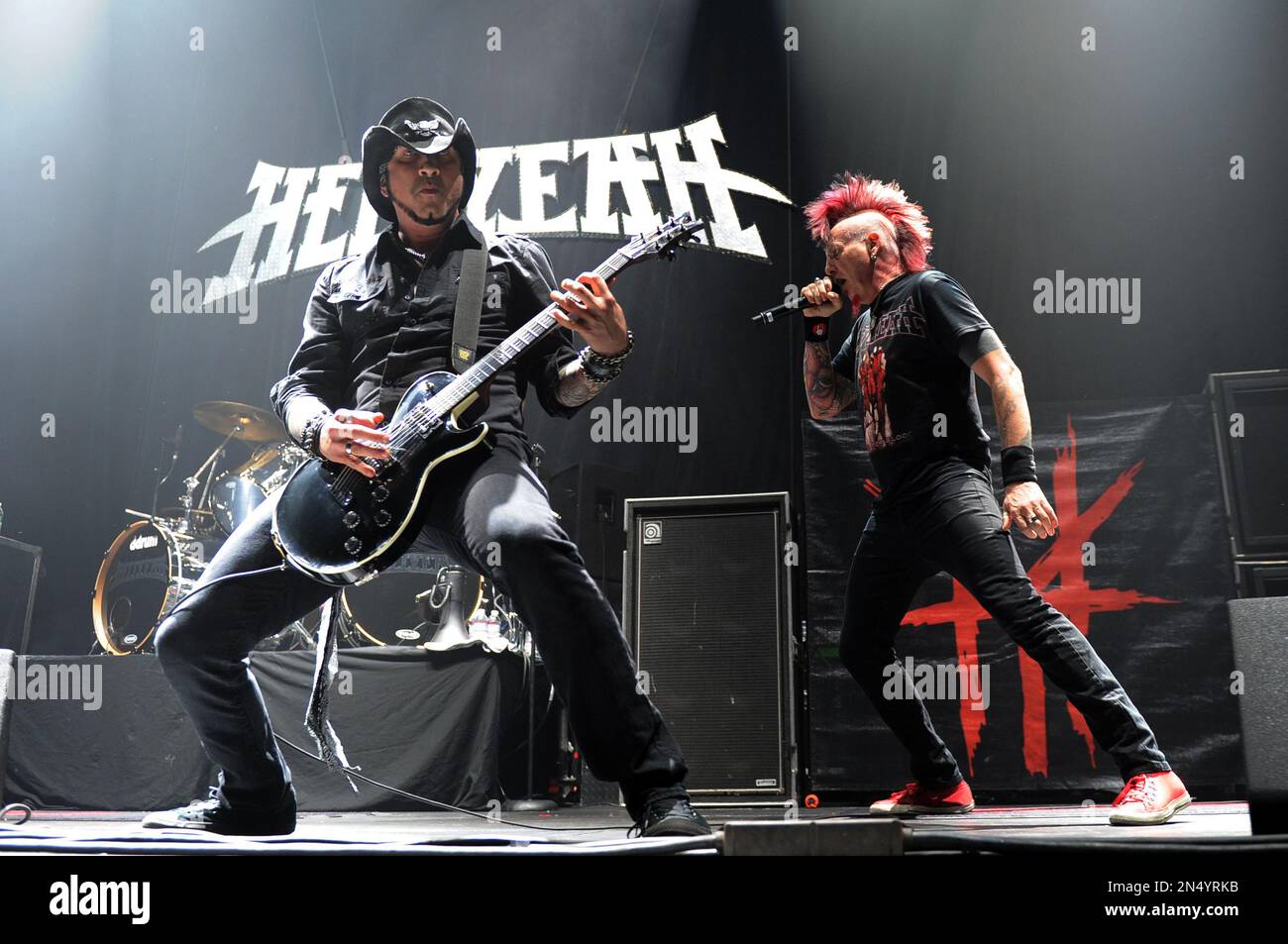 Chad Gray and Tom Maxwell of Hellyeah perform at the Seminole Hotel and Casinos Hard Rock Live ...