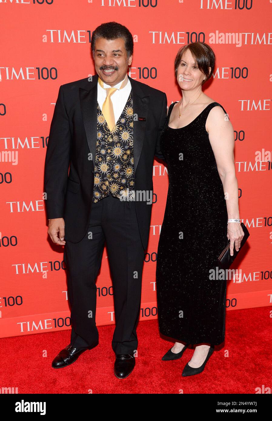 Neil deGrasse Tyson and wife Alice Young arrive at the 2014 TIME 100 ...