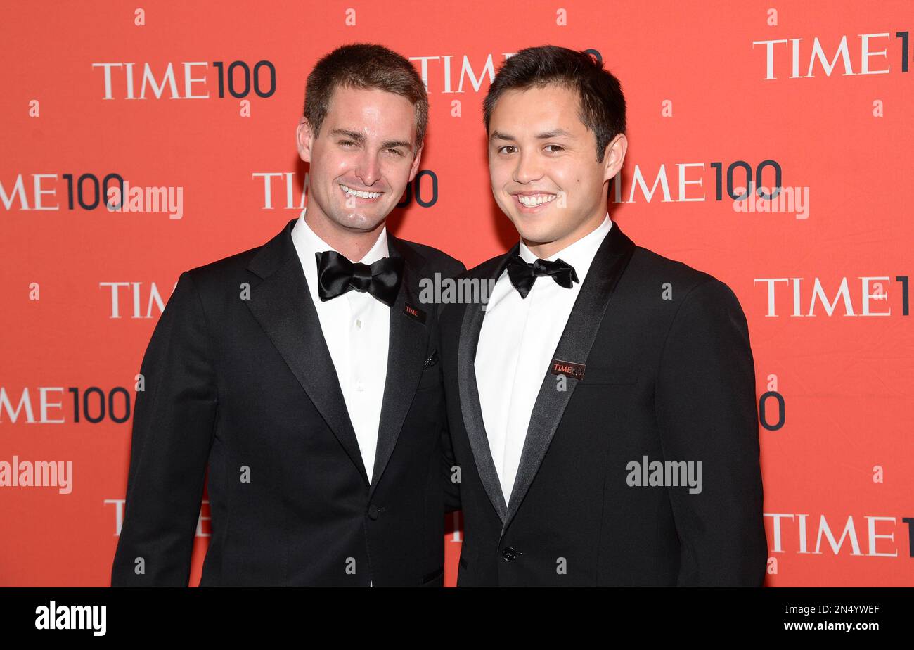 Snapchat co-founders Evan Spiegel and Bobby Murphy arrives at the 2014 ...