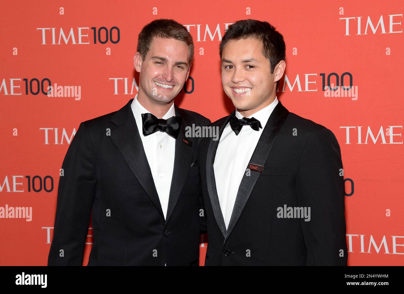 Snapchat co-founders Evan Spiegel and Bobby Murphy arrives at the 2014 ...