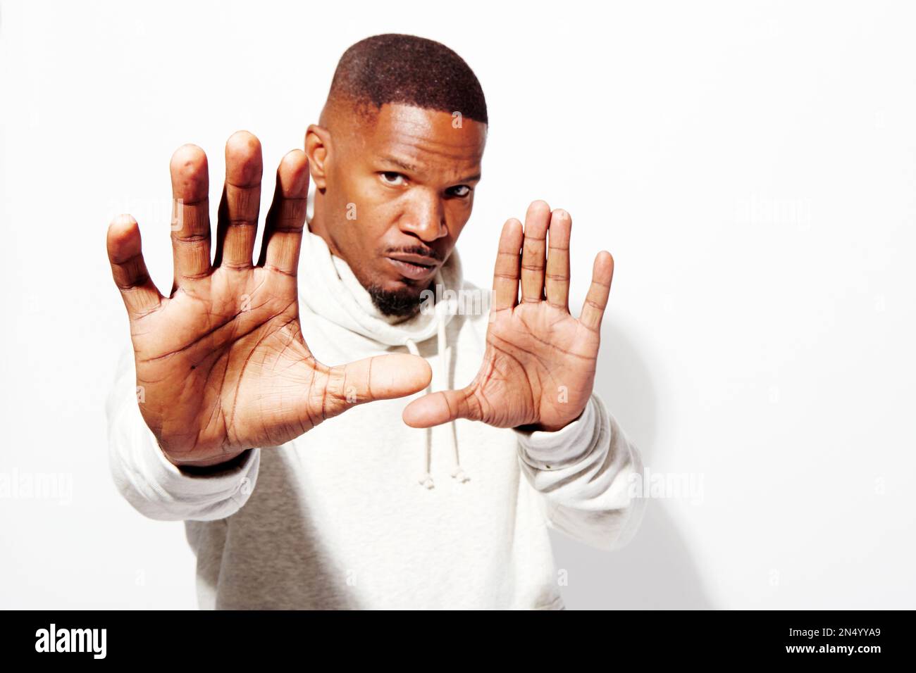 Actor Jamie Foxx poses for a portrait at the Crosby Street Hotel, in ...