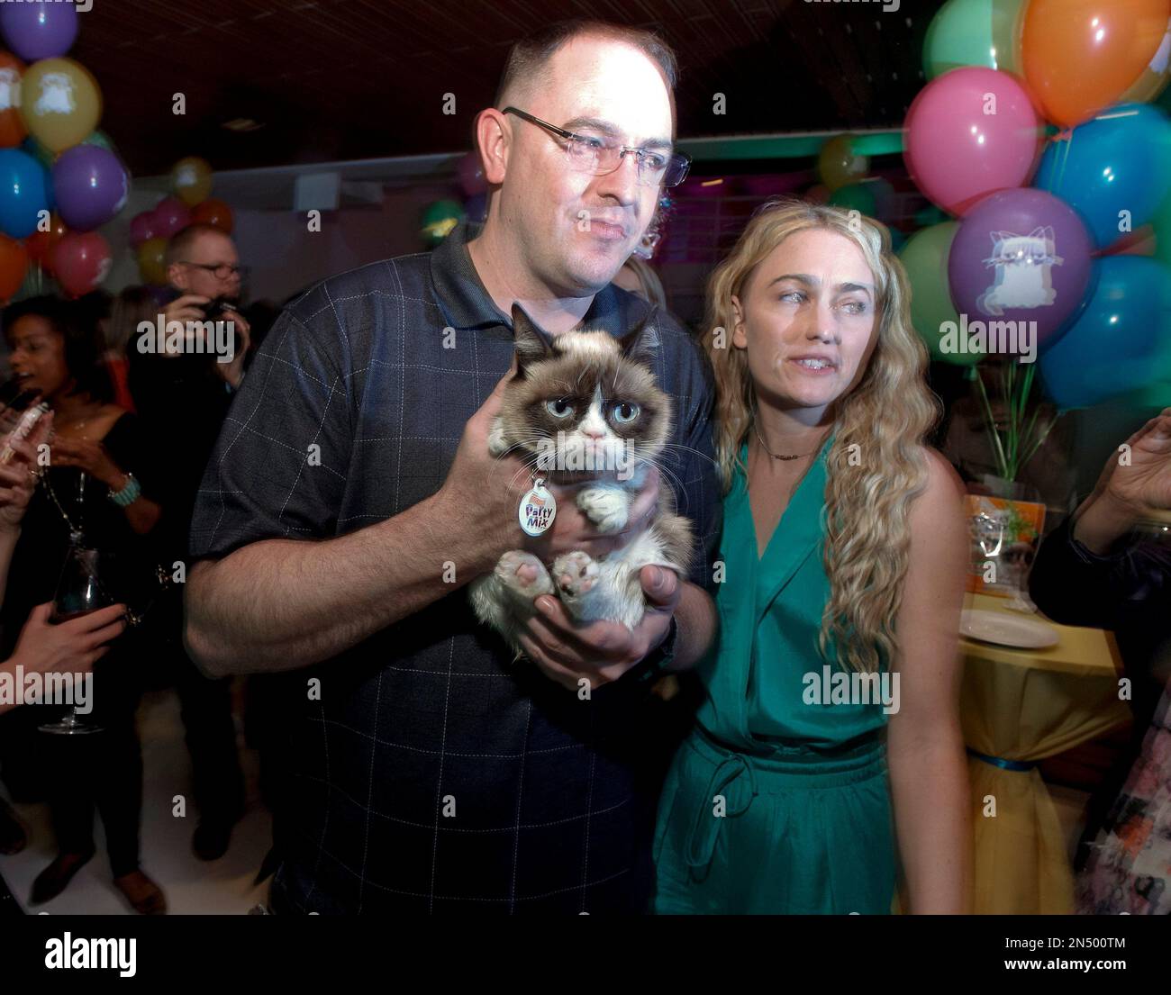 Meme starter Bryan Bundesen and owner Tabatha Bundesen are seen with ...