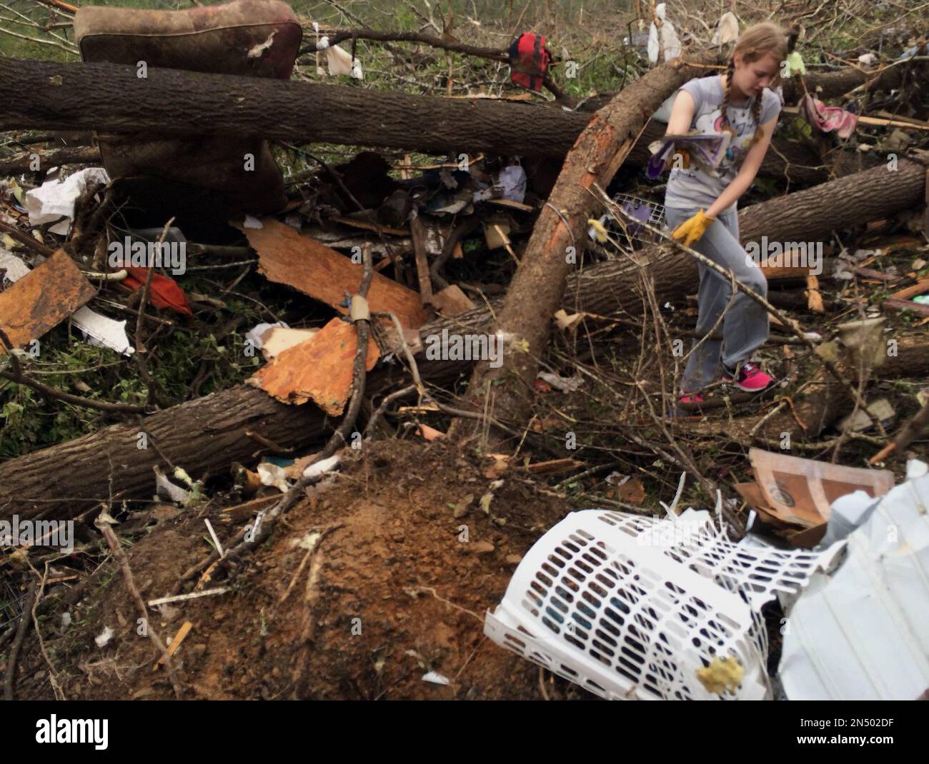 In this Monday, April 28, 2014, photo taken with a cell phone, Emily ...
