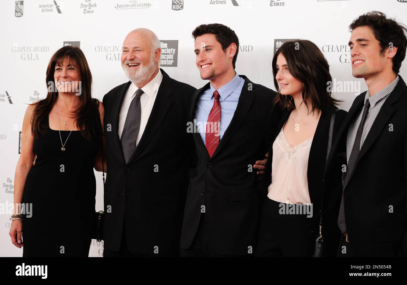 Honoree Rob Reiner poses with his wife Michele and children Nick, Romy ...