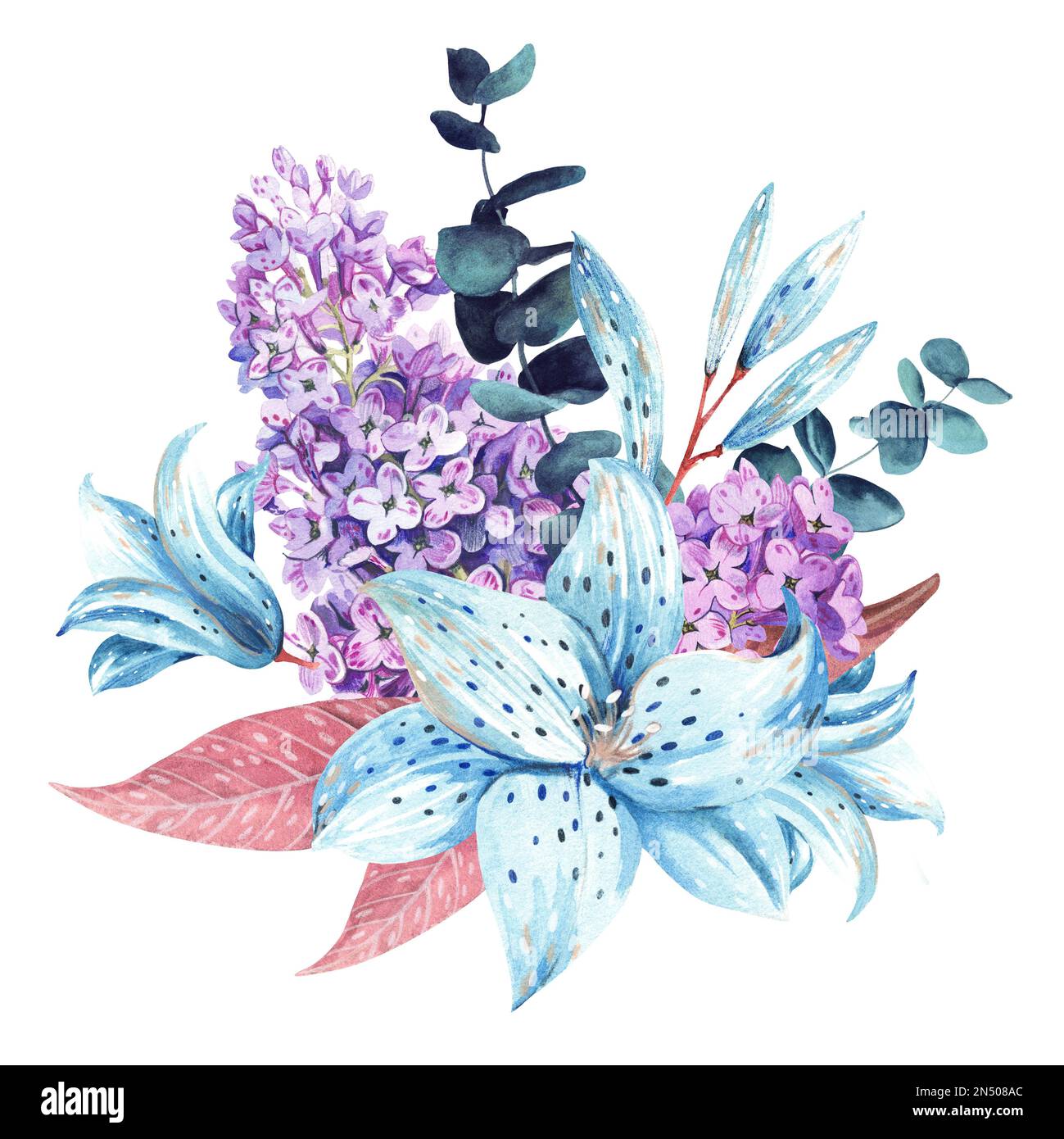 composition of delicate spring flowers on a white background ...