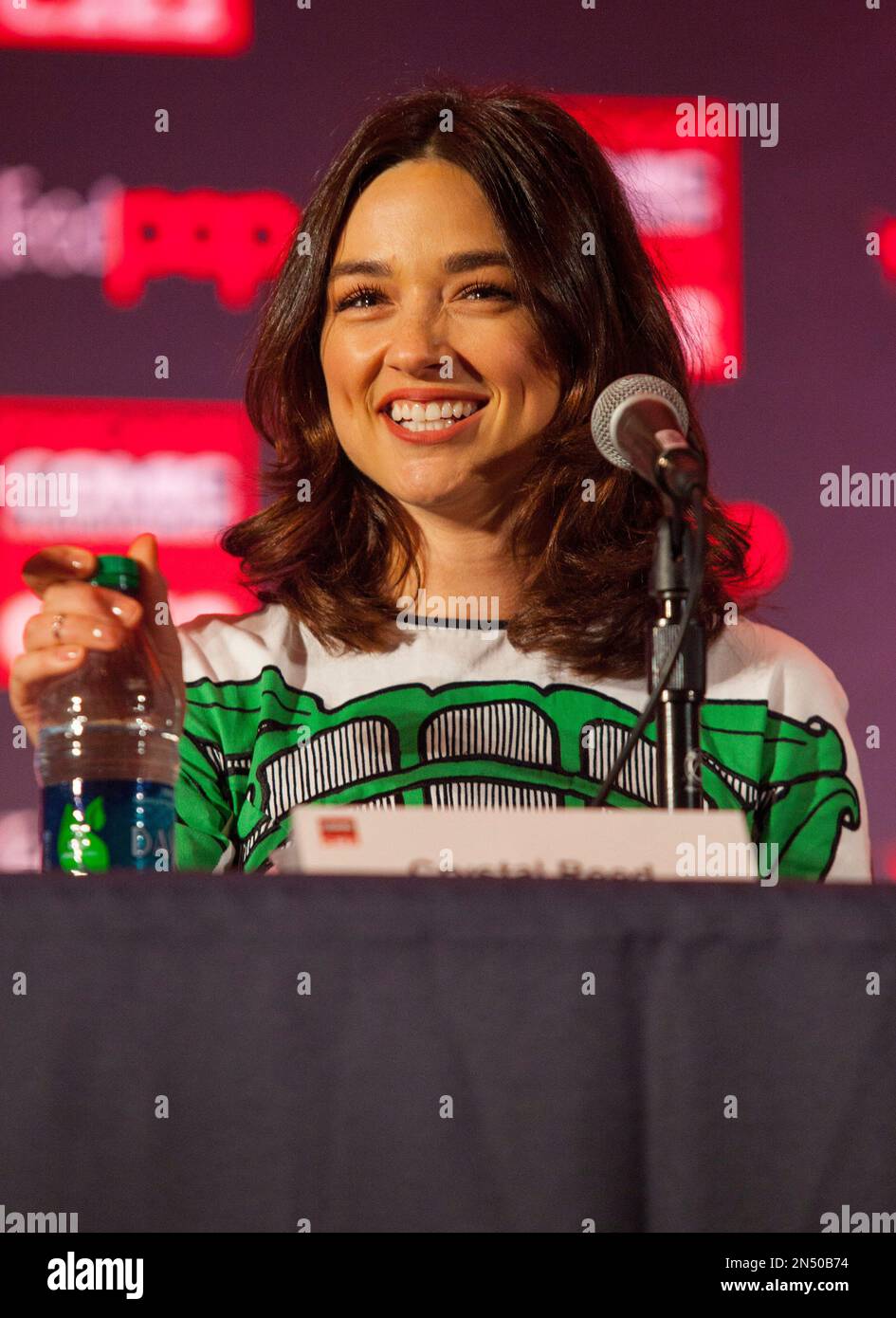 Actor Crystal Reed at the Teen Wolf panel at the Chicago Comic ...