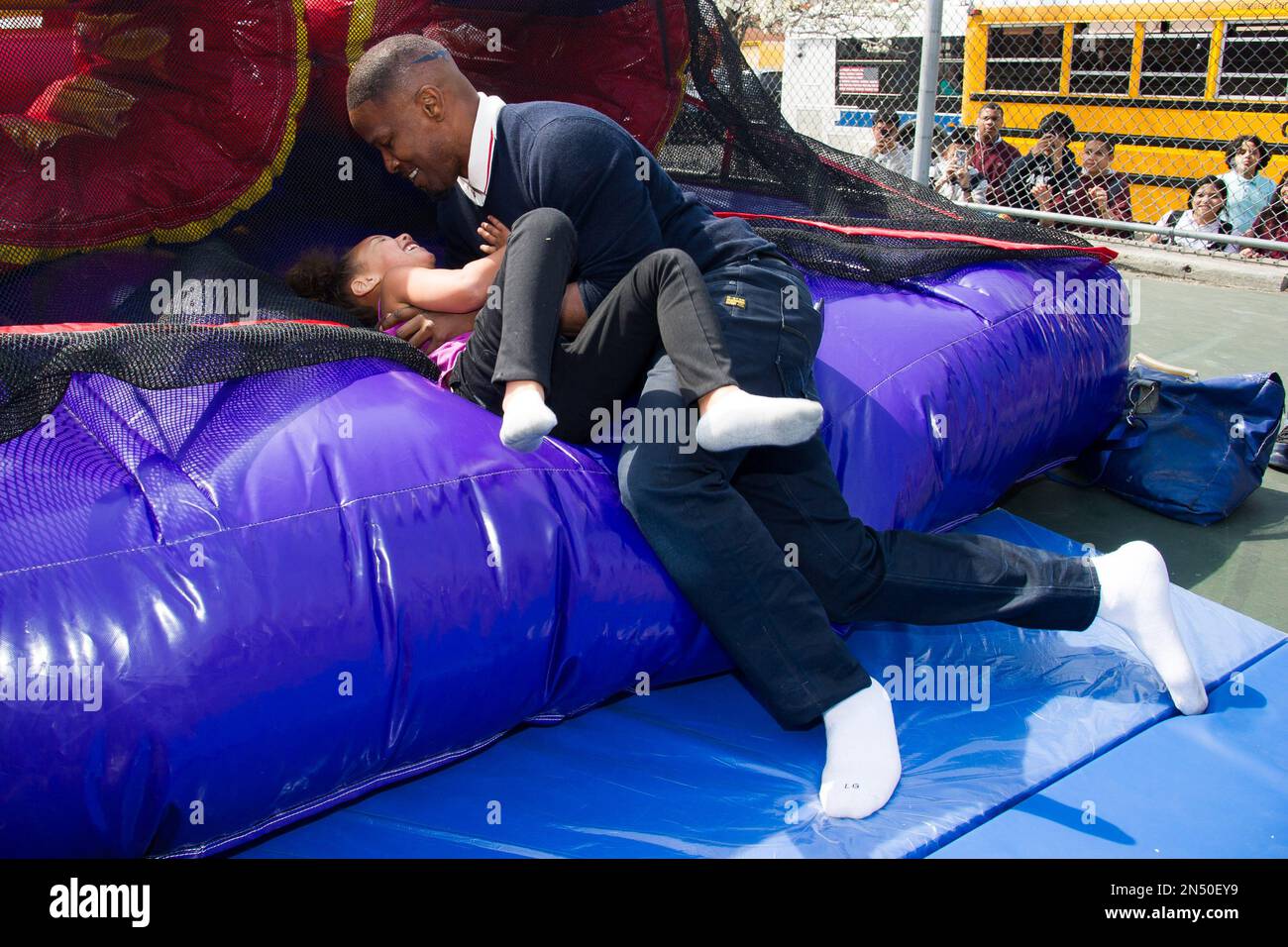 Jamie Foxx From The Cast Of The Amazing Spider Man 2 And His Daughter Anelise Bishop Foxx