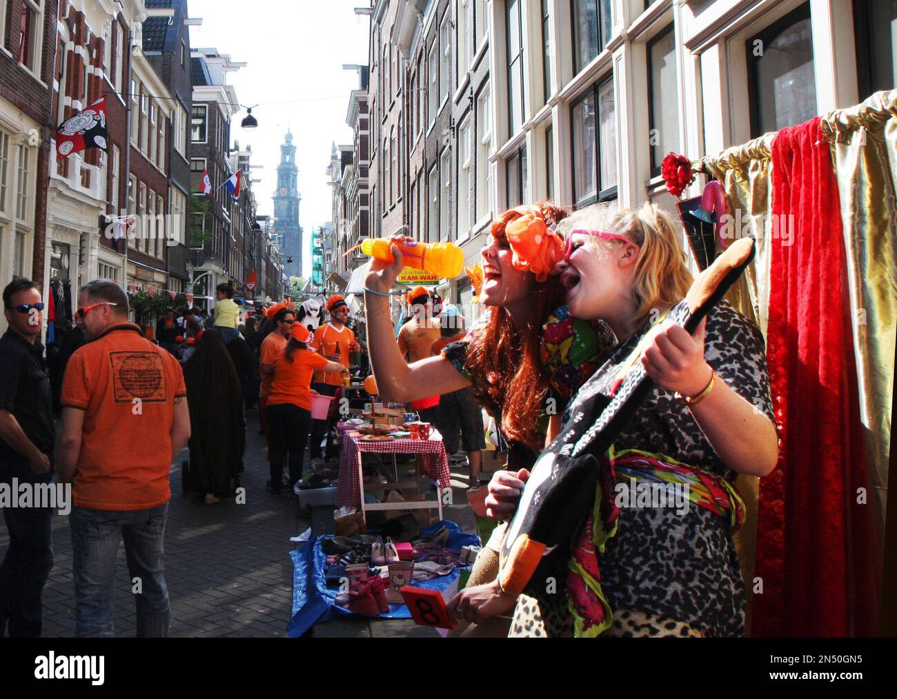 People celebrate King's Day in Amsterdam, Netherlands, Saturday, April ...