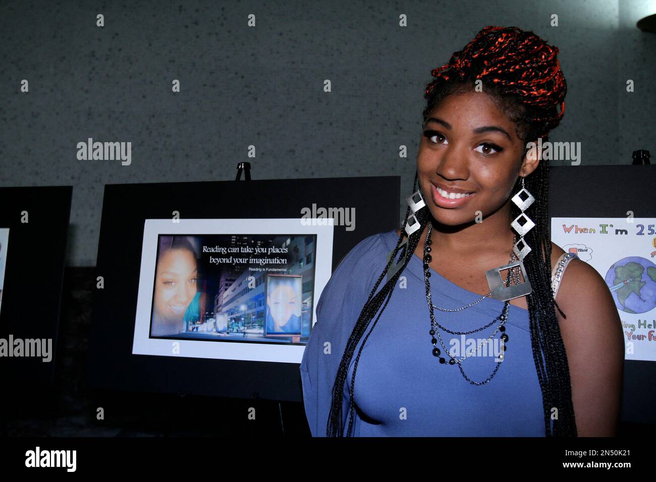 Kaylynn (CQ) Jackson is seen at Follett Reading Awards at the Harold ...
