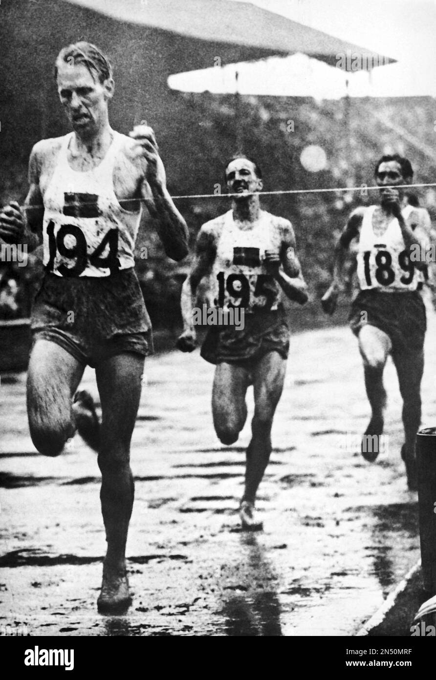 Henry Eriksson of Sweden wins the Gold medal for the 1500 metres at the ...