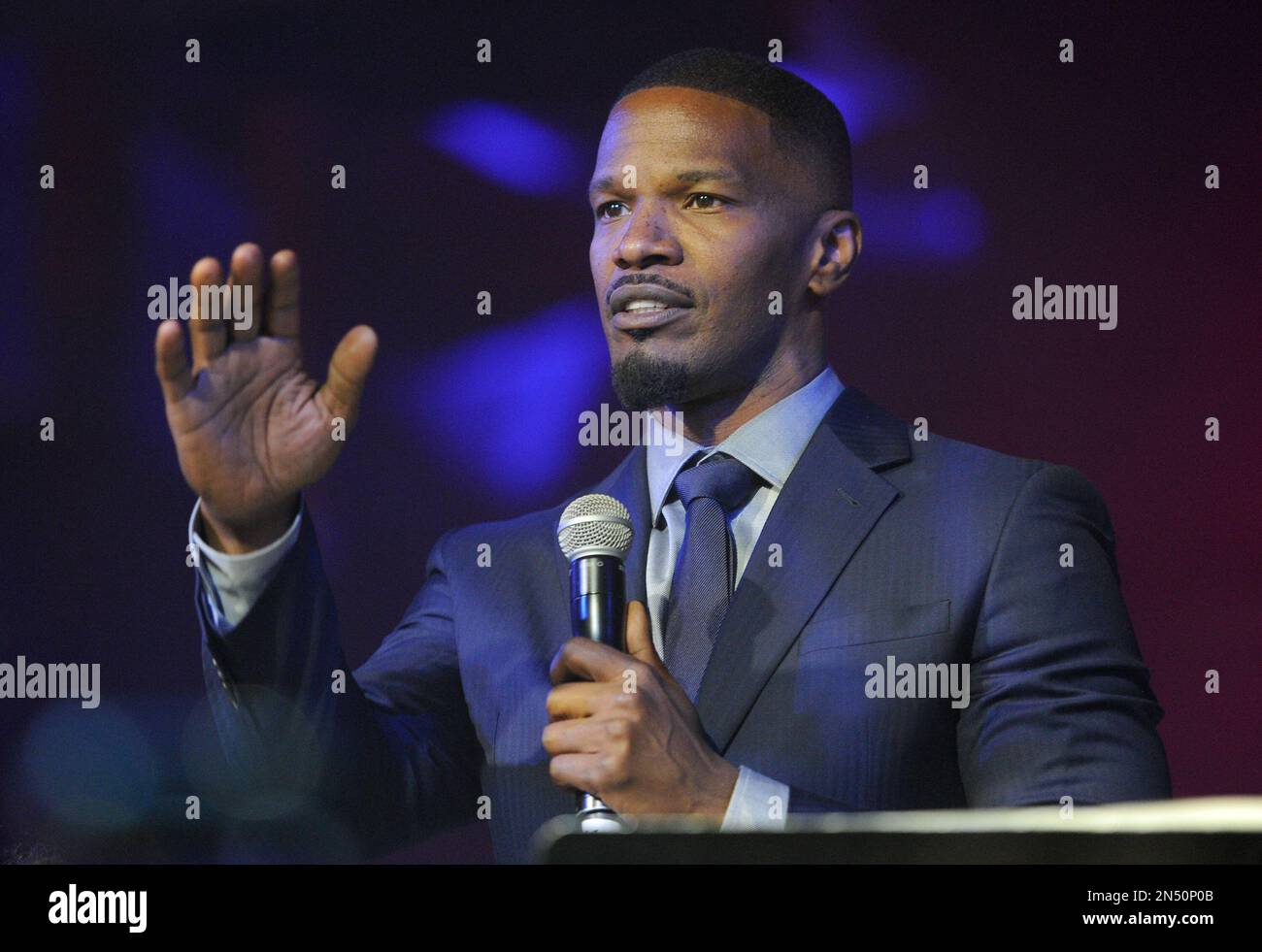 Actor Jamie Foxx attends the "The Amazing Spider-Man 2" premiere party ...