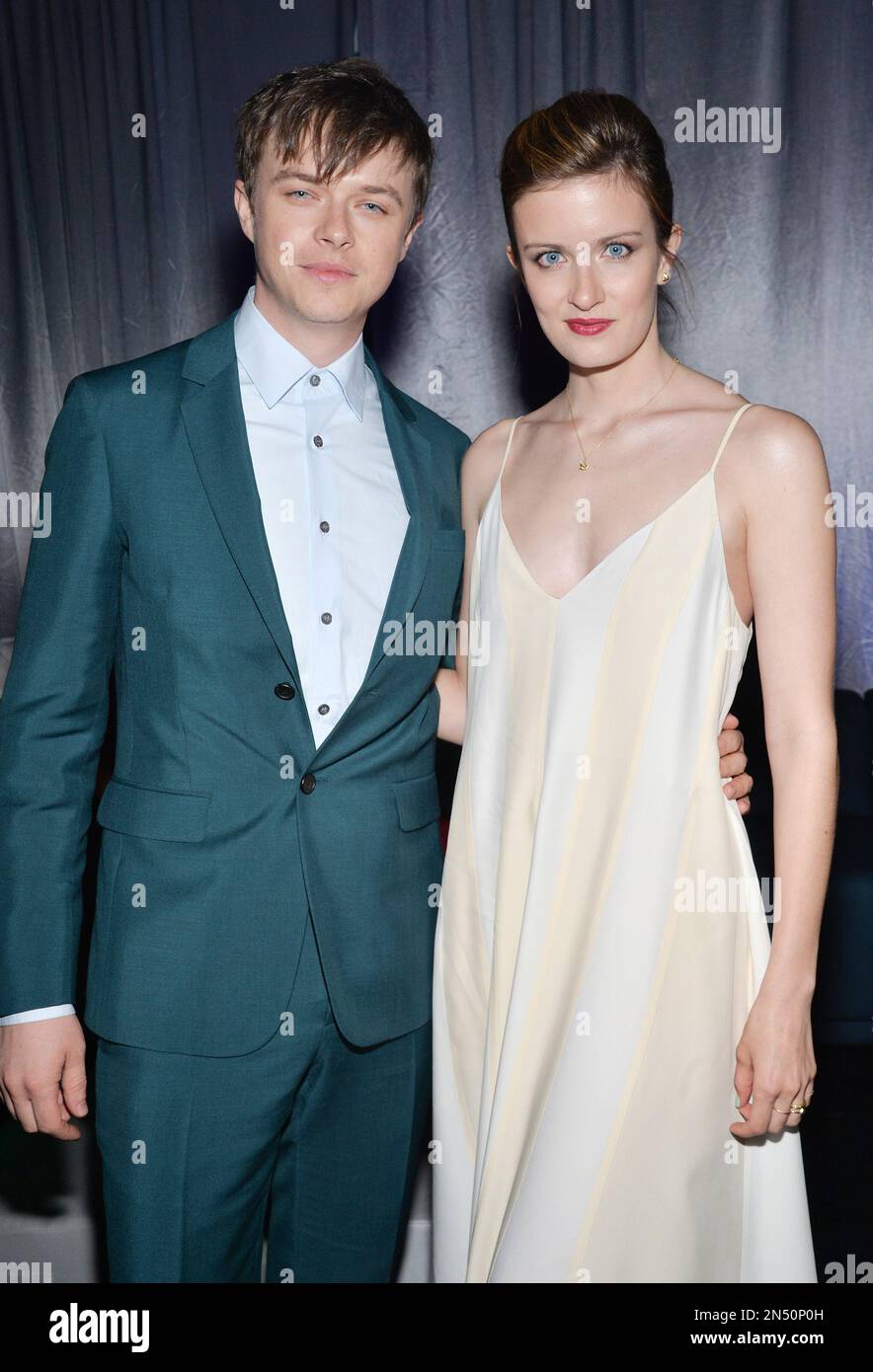 Actor Dane Dehaan and girlfriend Anna Wood attend the "The Amazing ...
