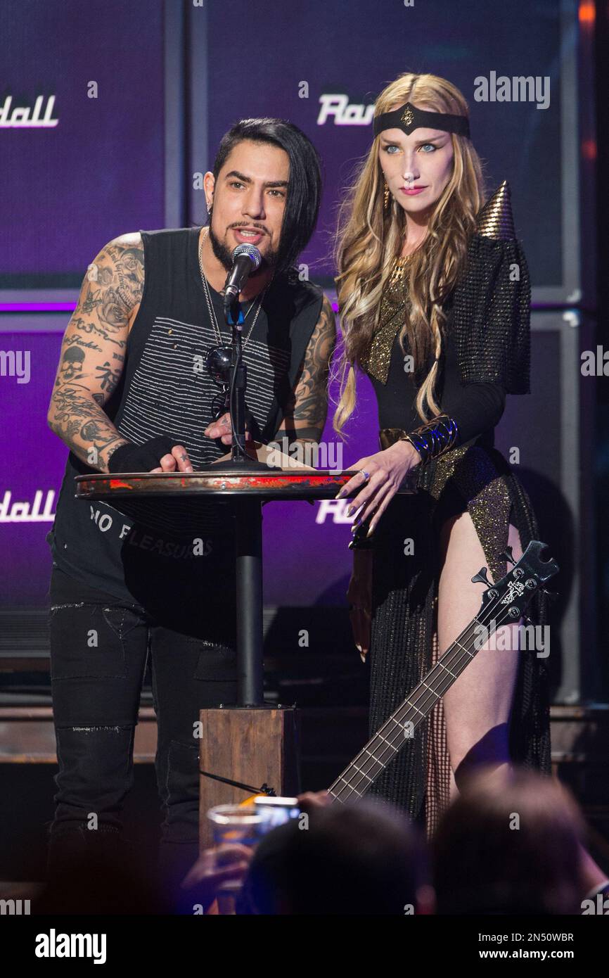 Dave Navarro of Jane's Addiction, left, and Jill Janus of Huntress ...