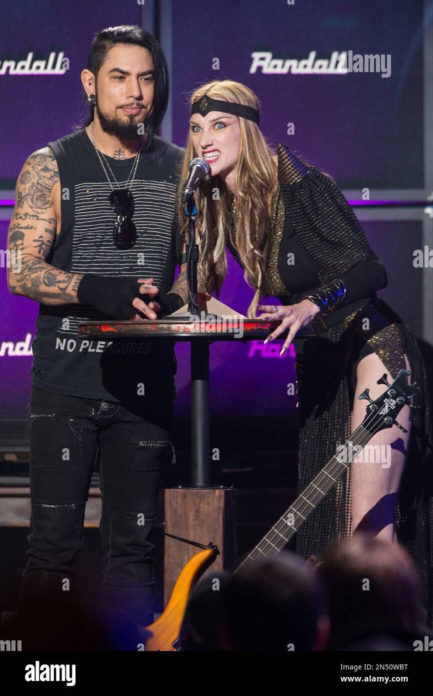 Dave Navarro of Jane's Addiction, left, and Jill Janus of Huntress ...