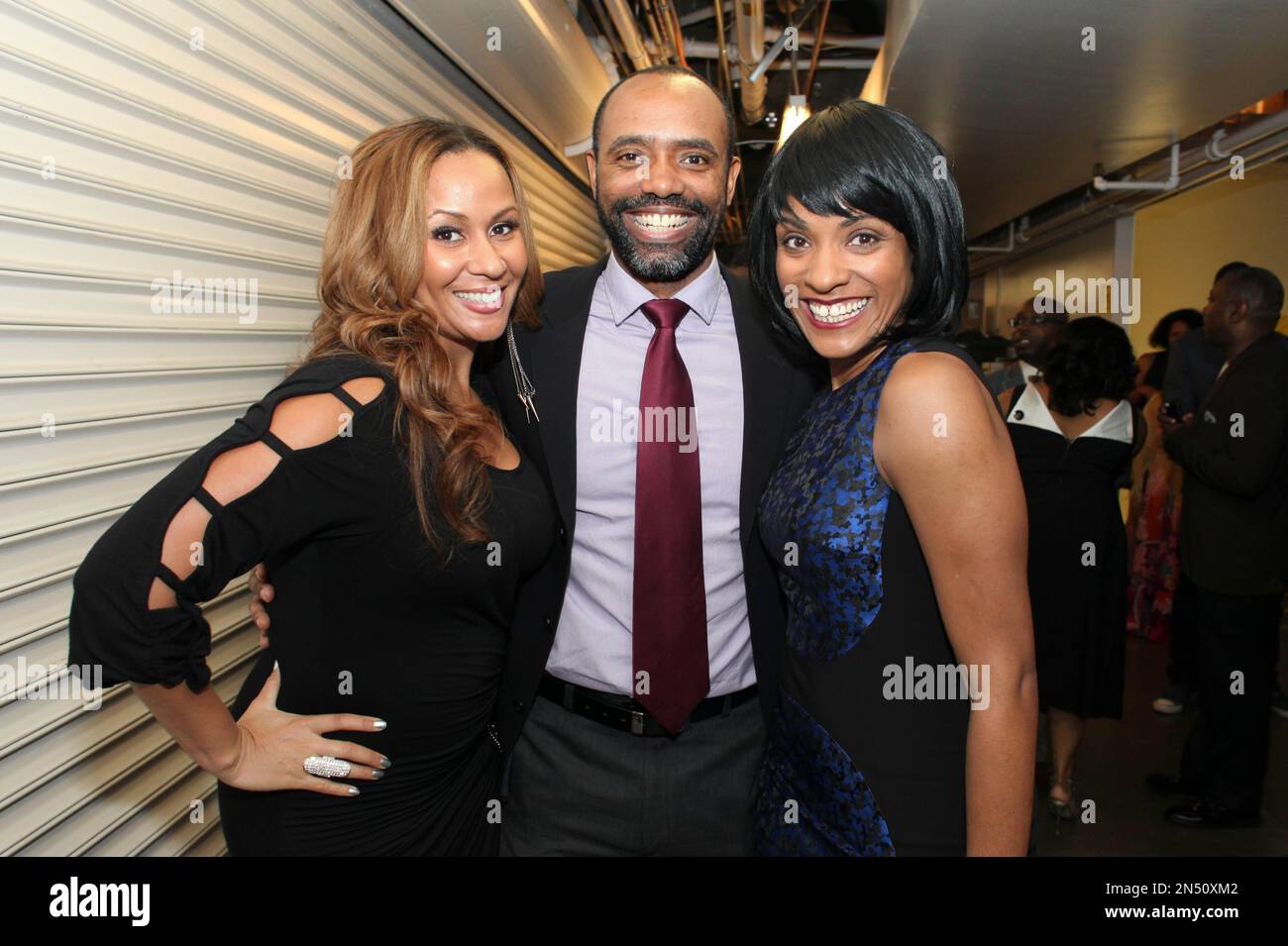 From left, actress Kiki Haynes and cast members Nathaniel Stampley and ...