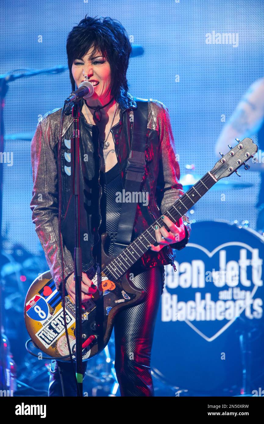 Joan Jett performs at the 6th Annual Revolver Golden Gods Award Show at ...