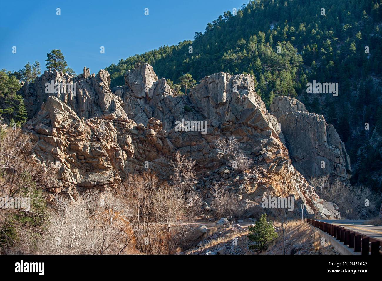 The Elephant Buttresses, a popular rock-climbing spot in Boulder Creek ...