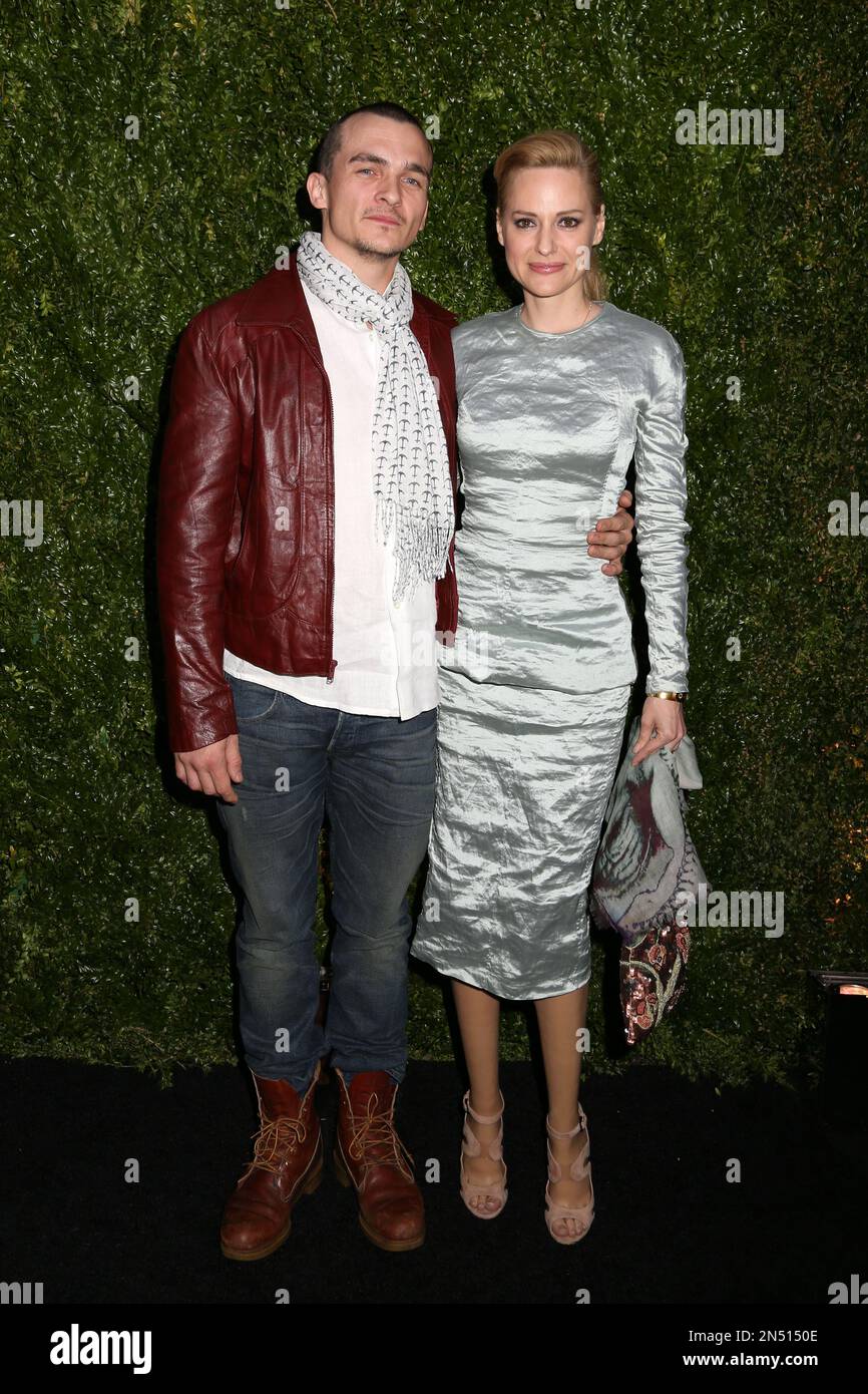 Actor Rupert Friend,left, and Aimee Mullins attend the CHANEL Tribeca ...
