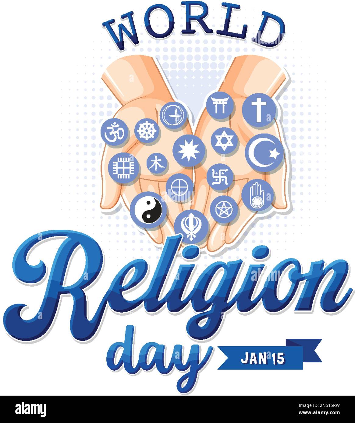 World Religion Day Banner Design illustration Stock Vector Image & Art ...