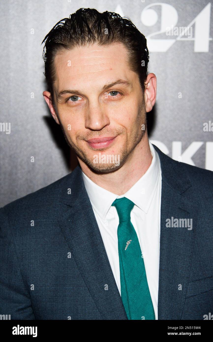 Tom Hardy attends the premiere of "Locke" hosted by A24 and The Cinema ...