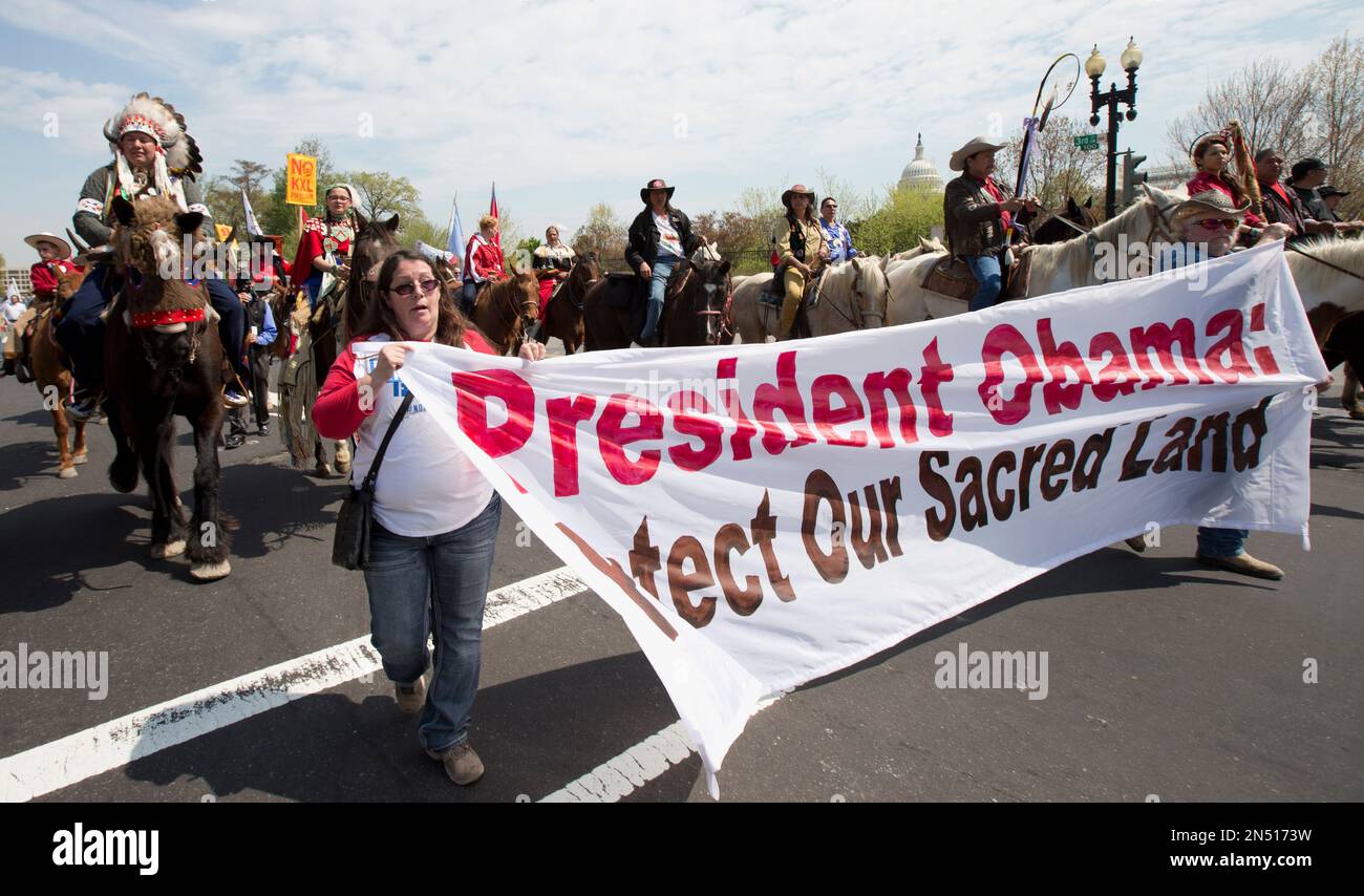 Shane Red Hawk of the Sioux Tribe from South Dakota, left, rides a ...