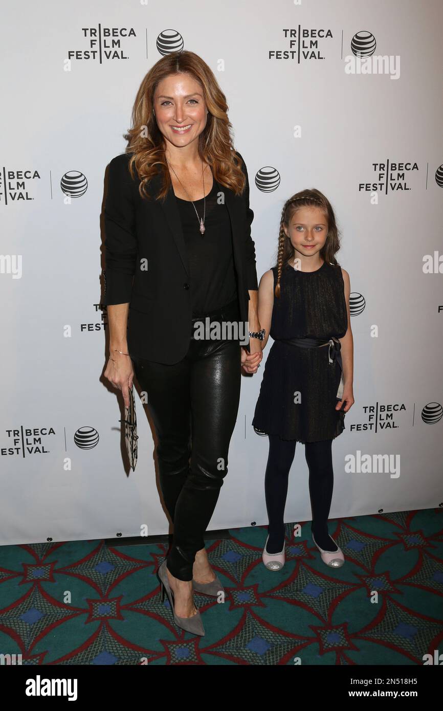 Actress Sasha Alexander, left, and Lucia Sofia Ponti attend the "Human ...