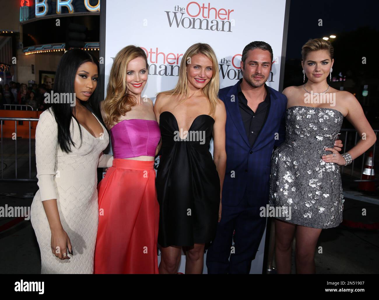 Nicki Minaj and from left, Leslie Mann, Cameron Diaz, Taylor Kinney and ...