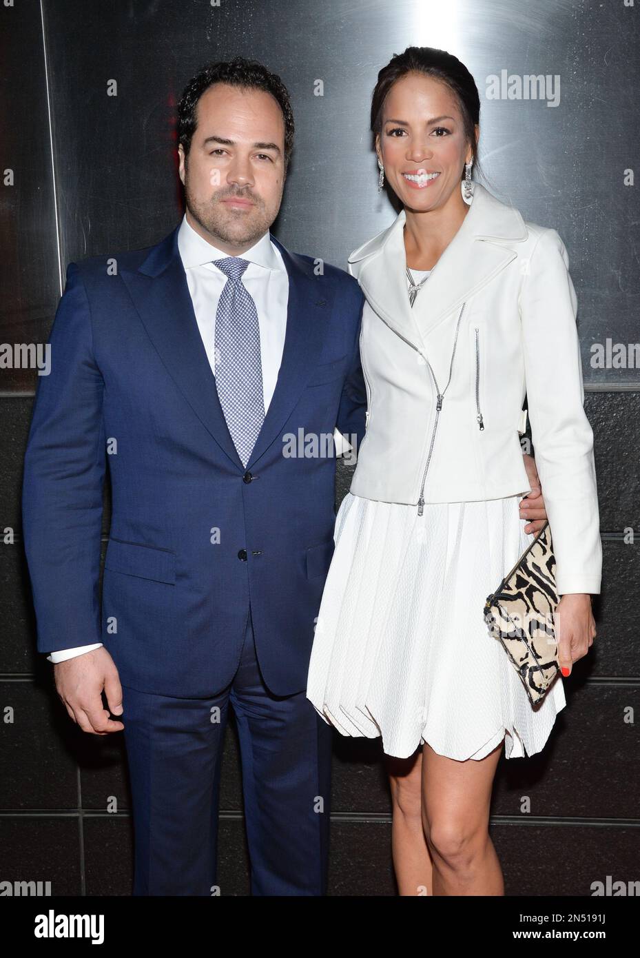 Model Veronica Webb and fiance Chris Del Gatto attend the New Yorkers ...