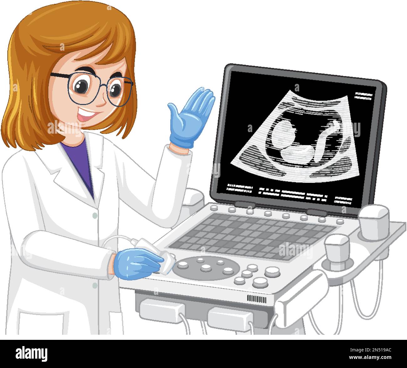 Abdominal ultrasound Stock Vector Images - Alamy