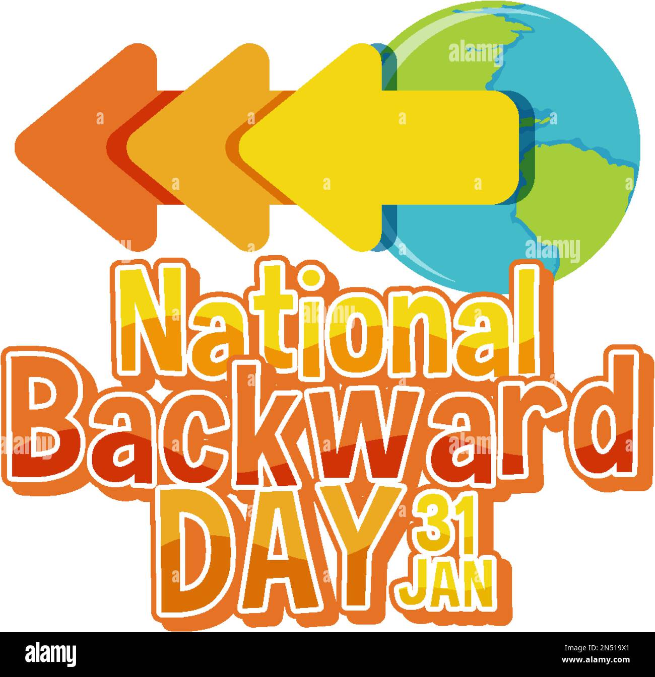 National backward day banner design illustration Stock Vector Image ...
