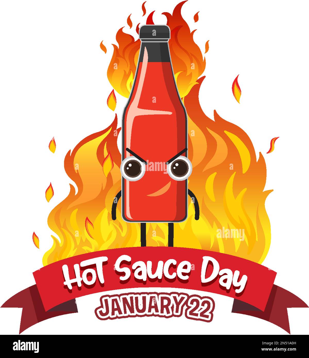 National Hot Sauce Day Banner Design illustration Stock Vector Image ...