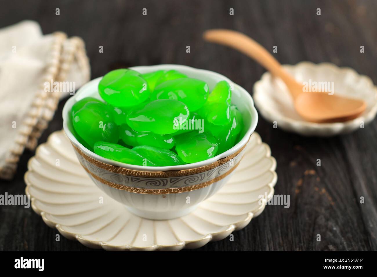 Manisan Kolang Kaling Preserved Palm Fruit with Green Color, for Tajil ...