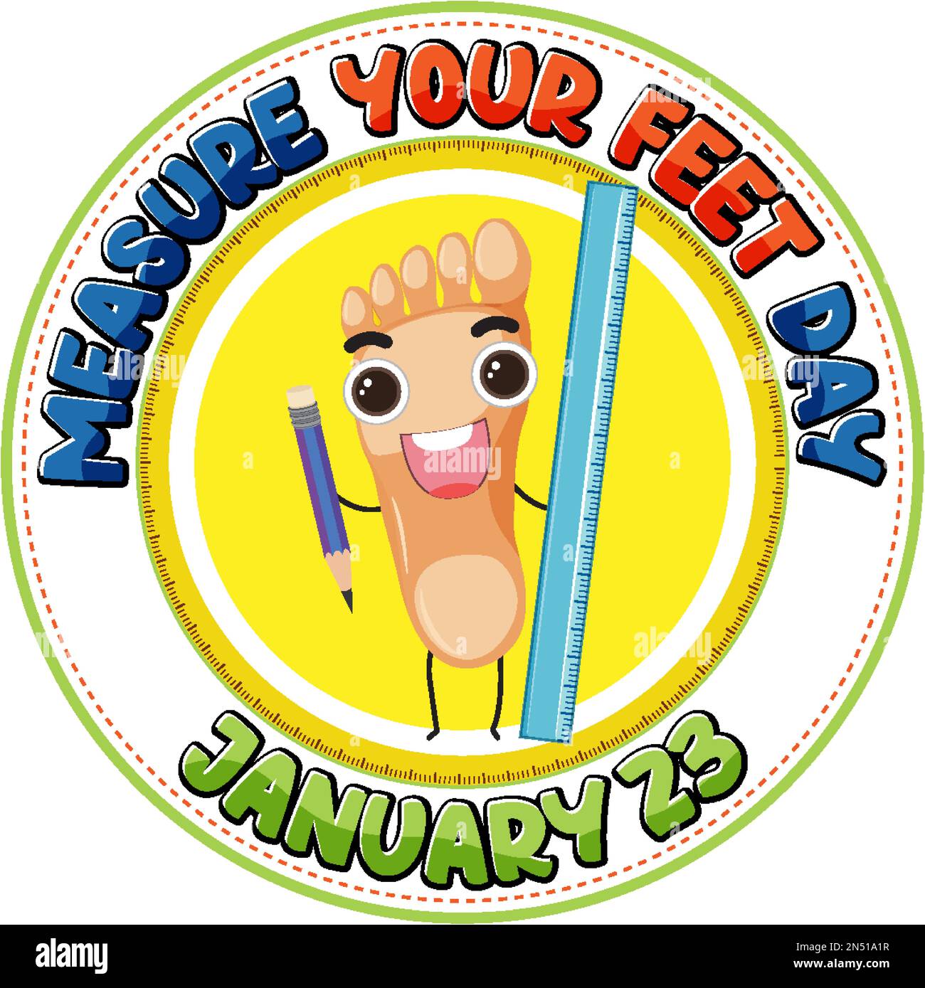 Measure your feet day banner design illustration Stock Vector Image ...