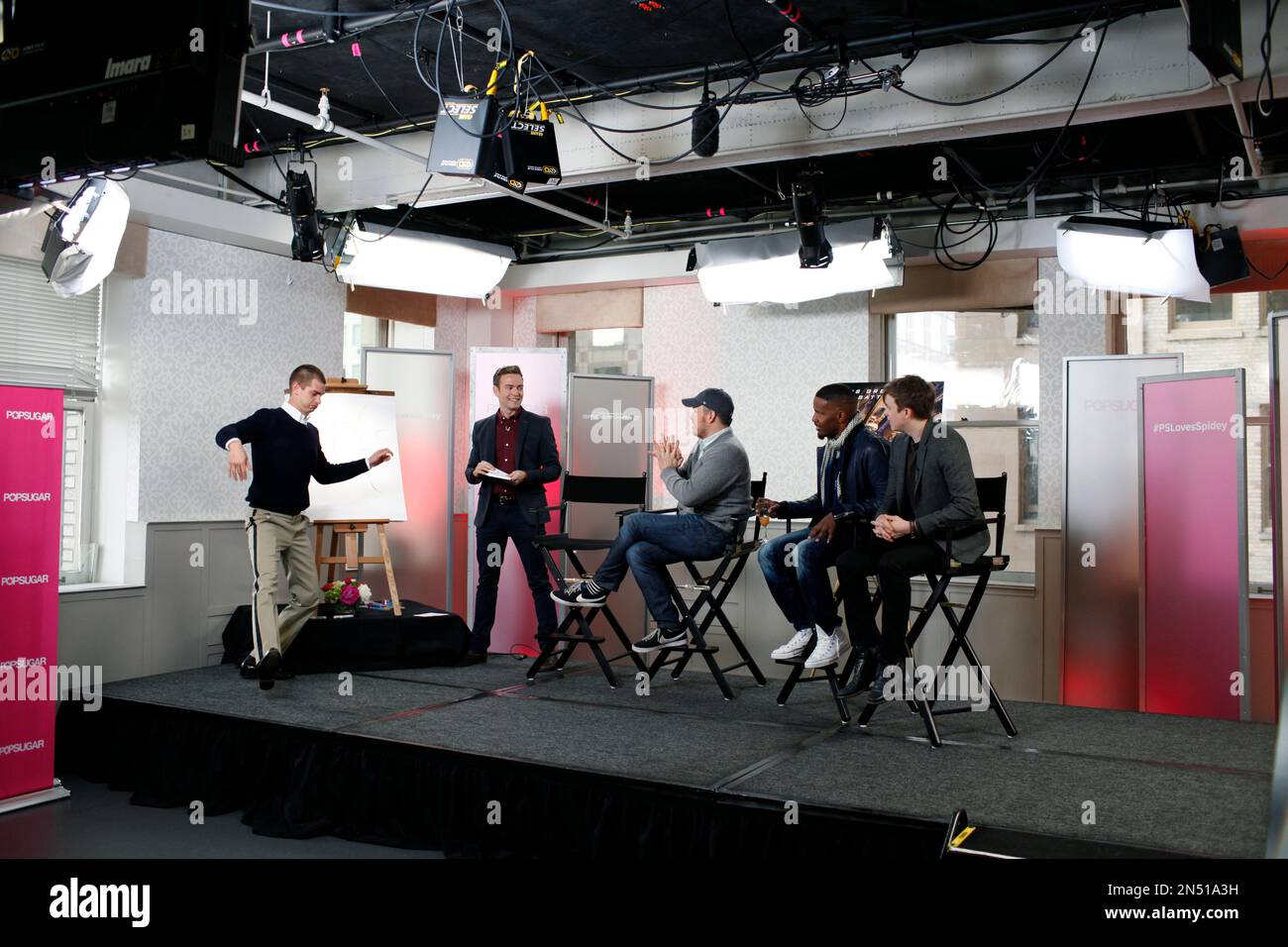 "The Amazing Spider-Man 2" cast at POPSUGAR headquarters in San ...