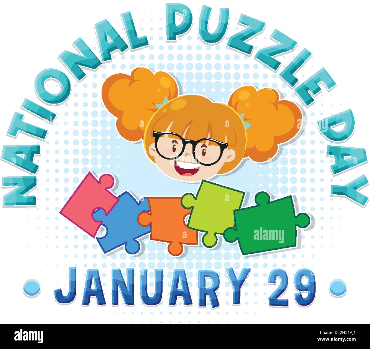National Puzzle Day Banner Design illustration Stock Vector Image & Art ...