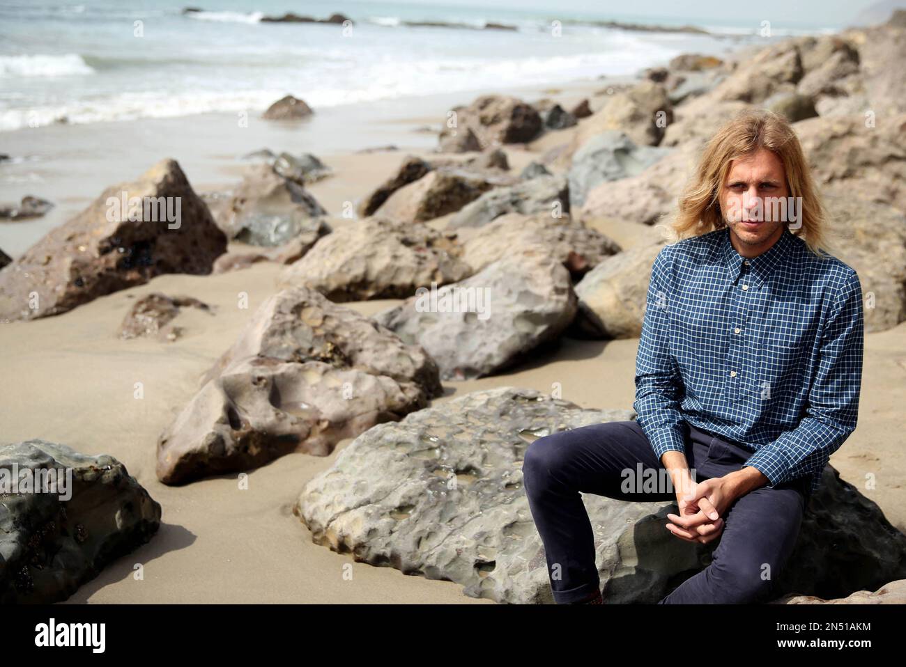 This March 11, 2014 photo shows musician Aaron Bruno of Awolnation in ...