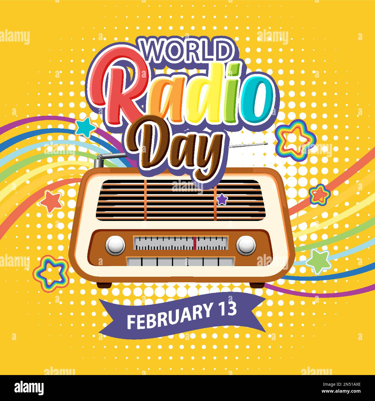 World Radio Day Banner illustration Stock Vector Image & Art - Alamy