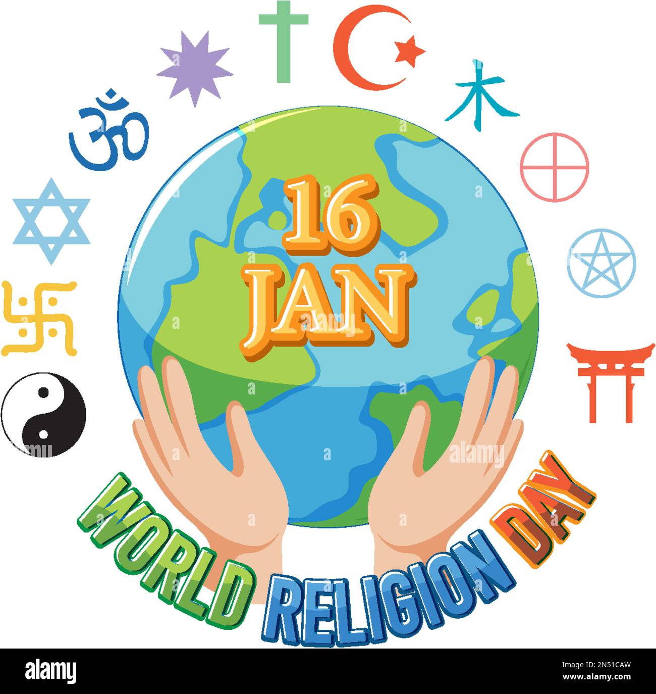 World religion day banner design illustration Stock Vector Image & Art ...