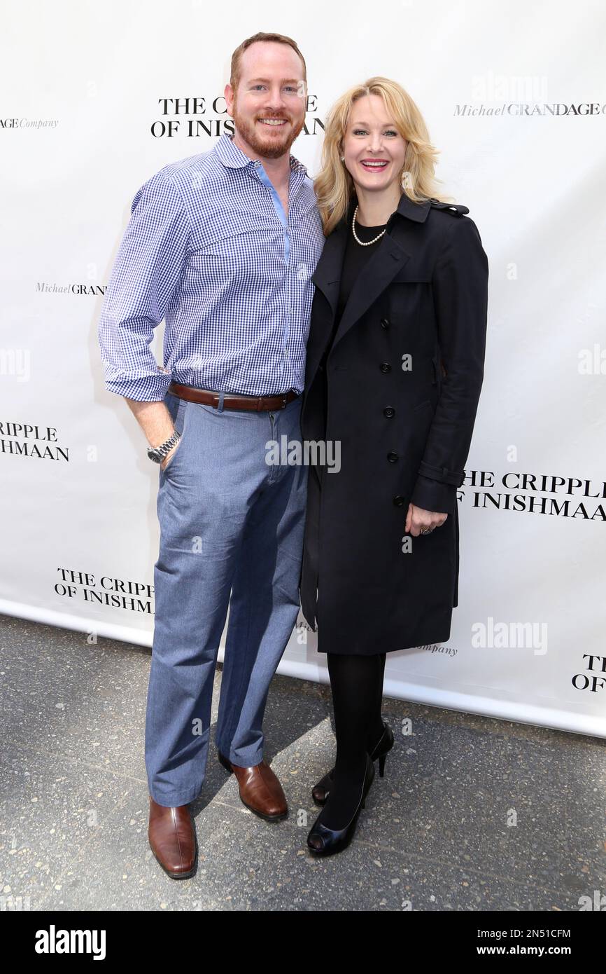 Actor Darren Goldstein, left, and actress Katie Finneran attend the ...