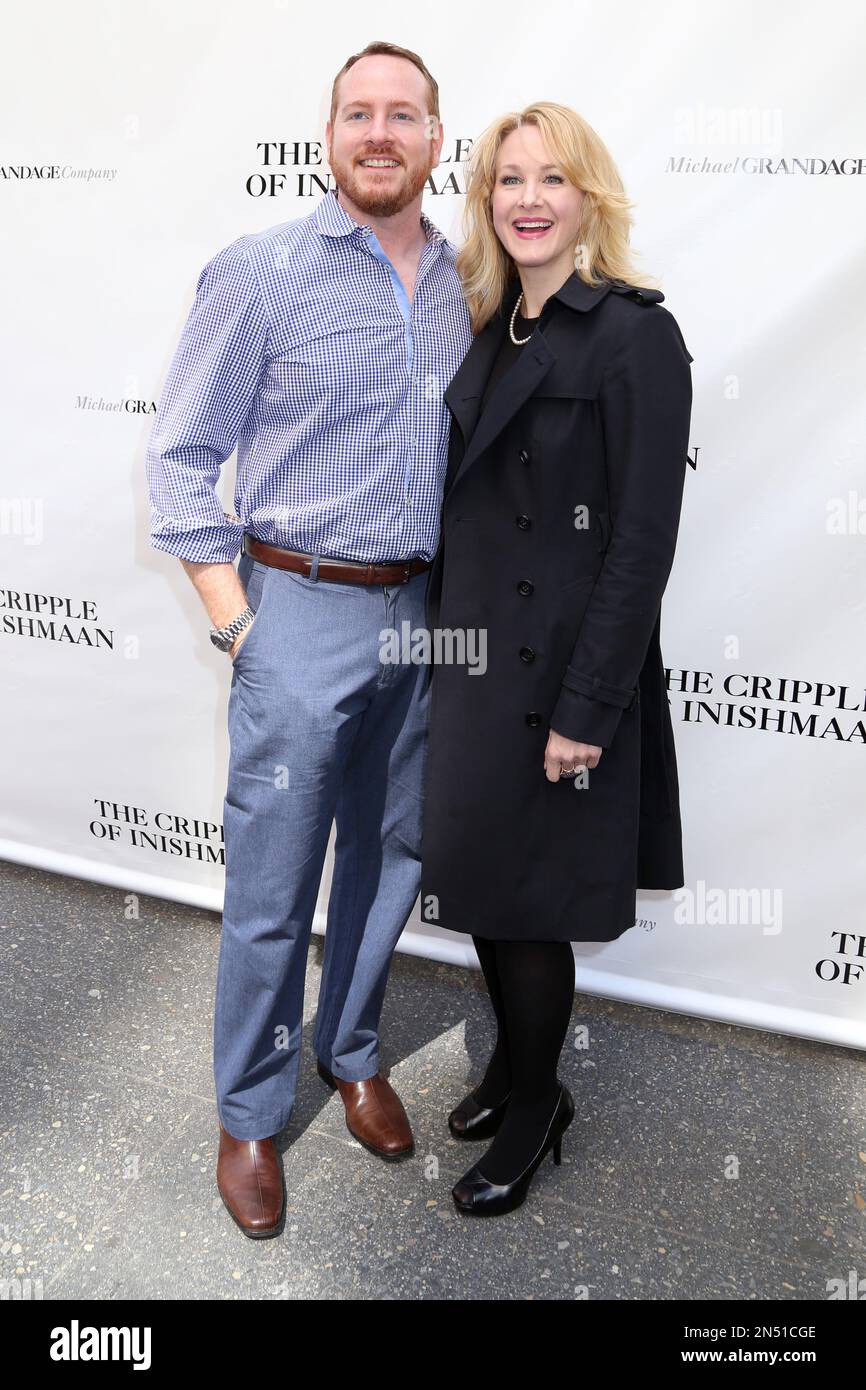 Actor Darren Goldstein, left, and actress Katie Finneran attend the ...