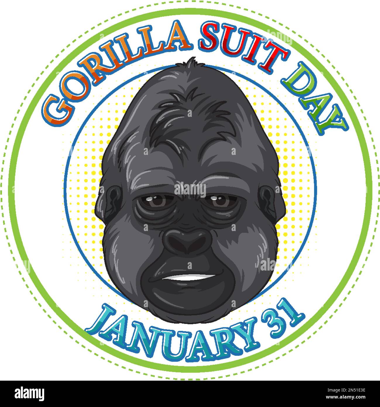 National Gorilla Suit Day Banner Design illustration Stock Vector Image ...