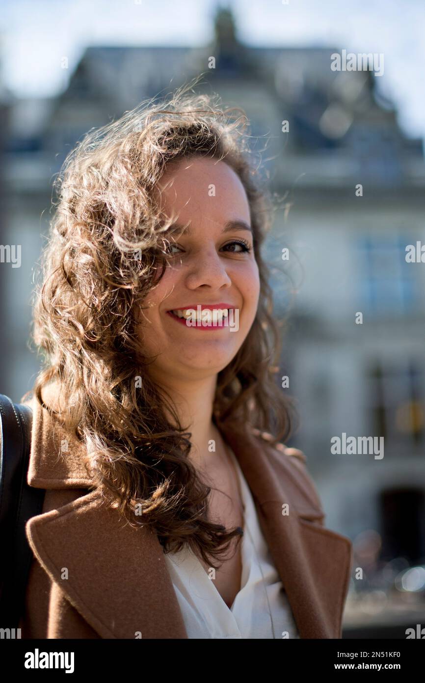 In this Wednesday April 16, 2014 photo, Charlotte van den Berg poses ...