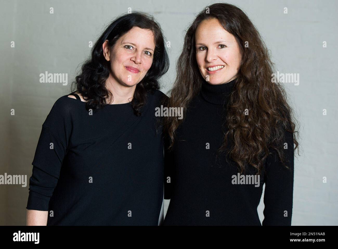 Laura Poitras, left, and Johanna Hamilton pose for a portrait on ...