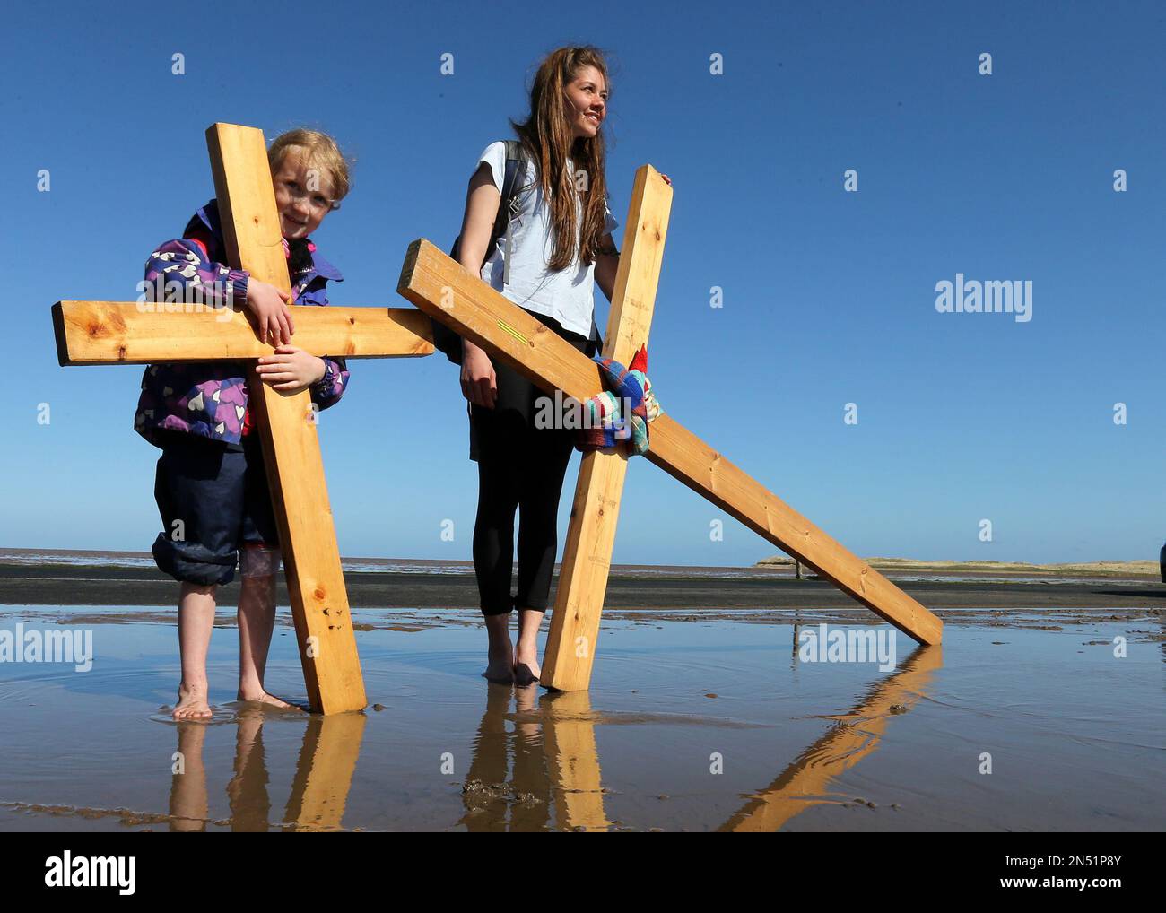 Pilgrims walk with crosses as the Northern Cross pilgrimage makes its ...