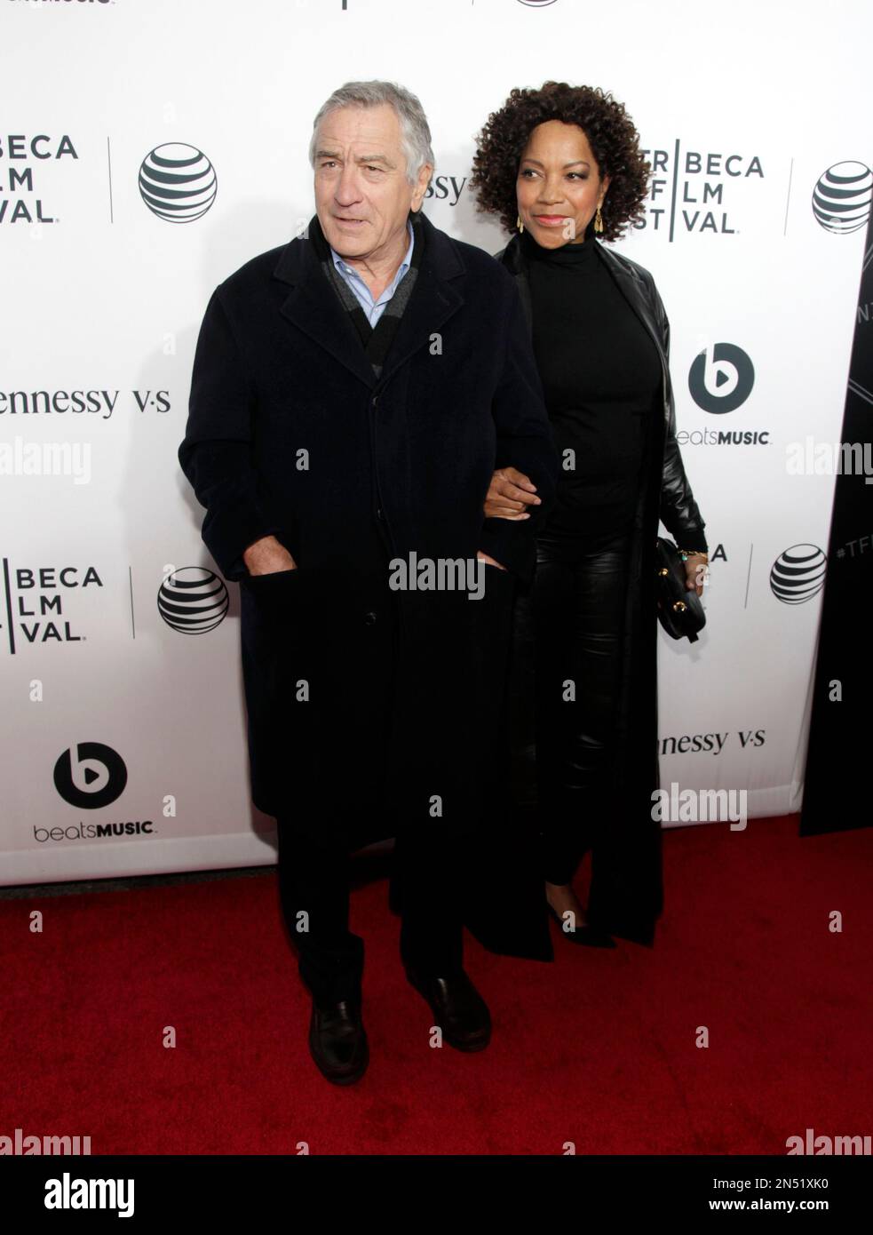 Actor Robert De Niro, left, with his wife Grace Hightower, right ...
