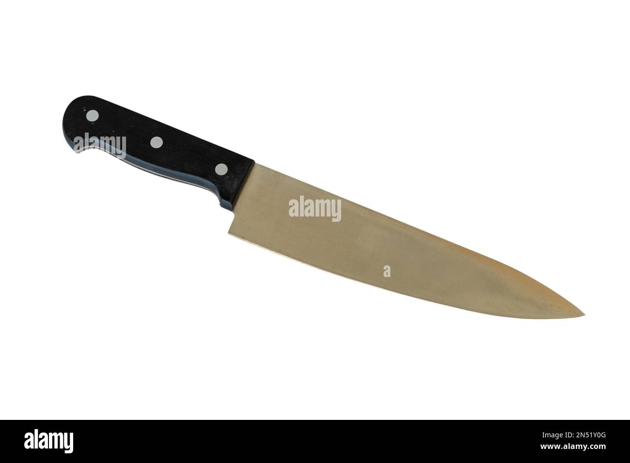 Sharp metal knife isolated on white background Stock Photo - Alamy